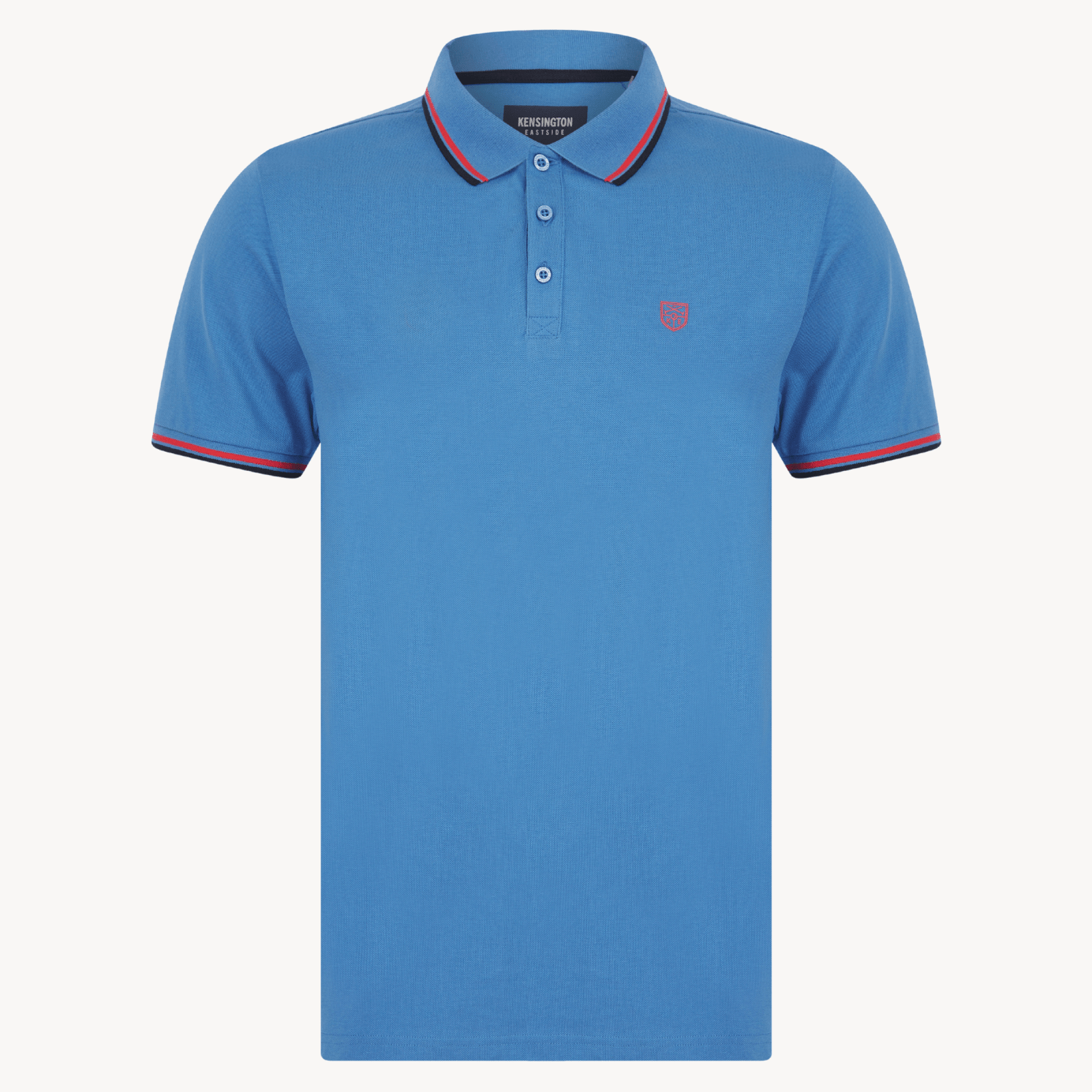 Mens Kensington Blue Yonder Tipped Collar Polo – You Know Who's